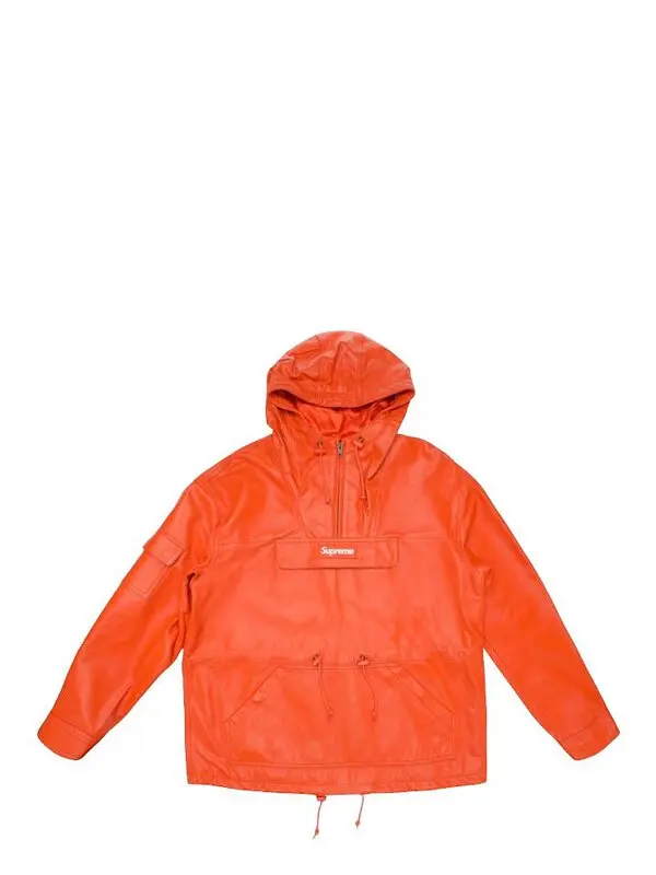 Supreme Leather Anorak - Orange