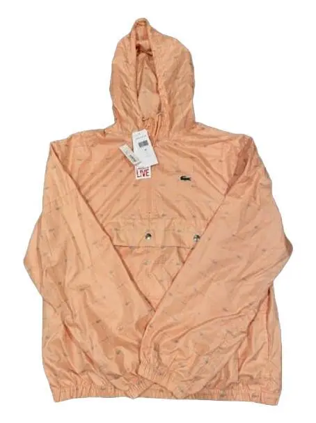 Supreme Lacoste Reflective Grid Nylon Anorak - Peach