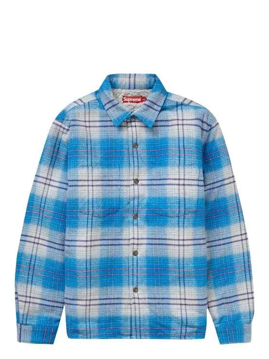 Supreme Lined Flannel Snap Shirt - Blue