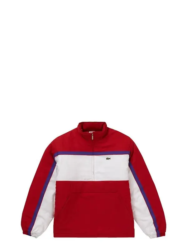 Supreme Lacoste Puffy Half Zip Pullover - Red