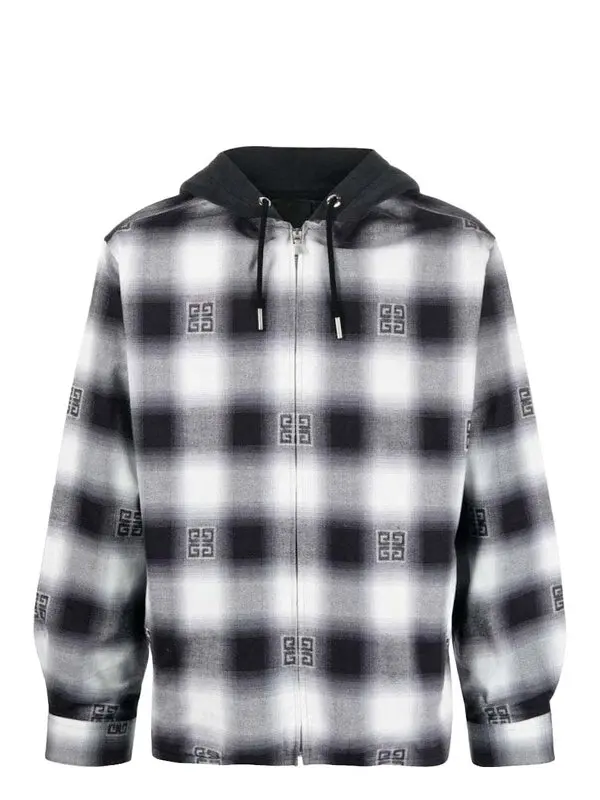 Givenchy 4g Logo Lined Overshirt - Black/white