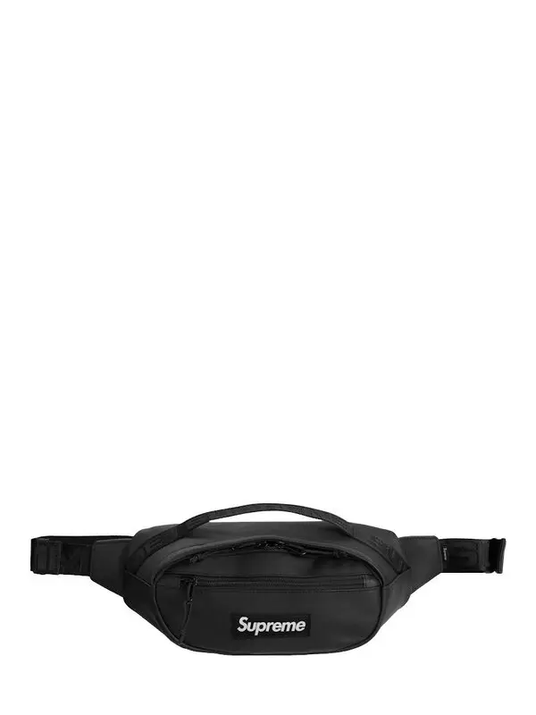 Supreme Leather Waist Bag - Black