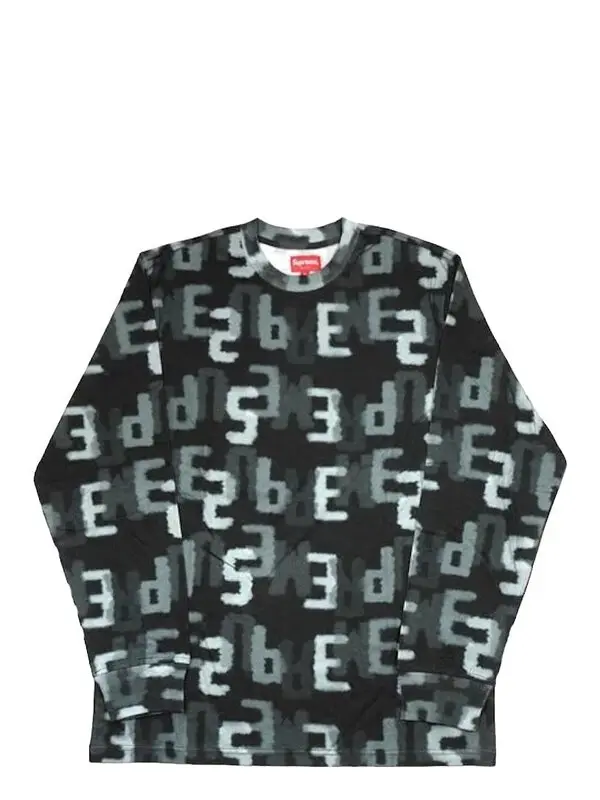 Supreme Letters Long Sleeve Top - Black