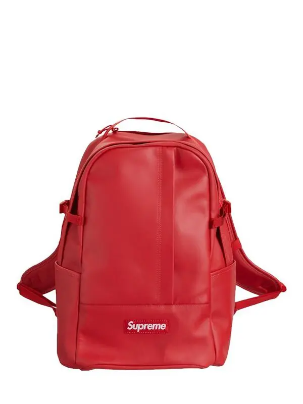 Supreme Leather Backpack - Red