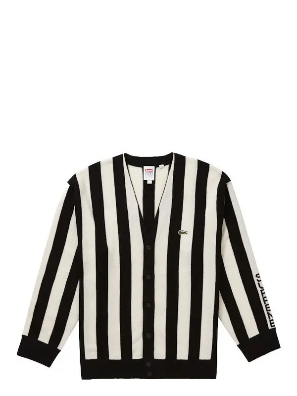 Supreme Lacoste Stripe Cardigan - Black