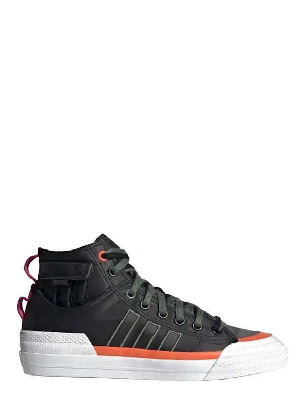 Adidas Nizza Hi Dl High-top Sneakers - Core Black/green Oxide