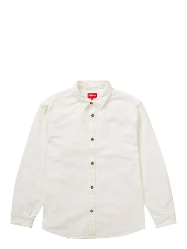 Supreme Logo Taping Work Shirt - White