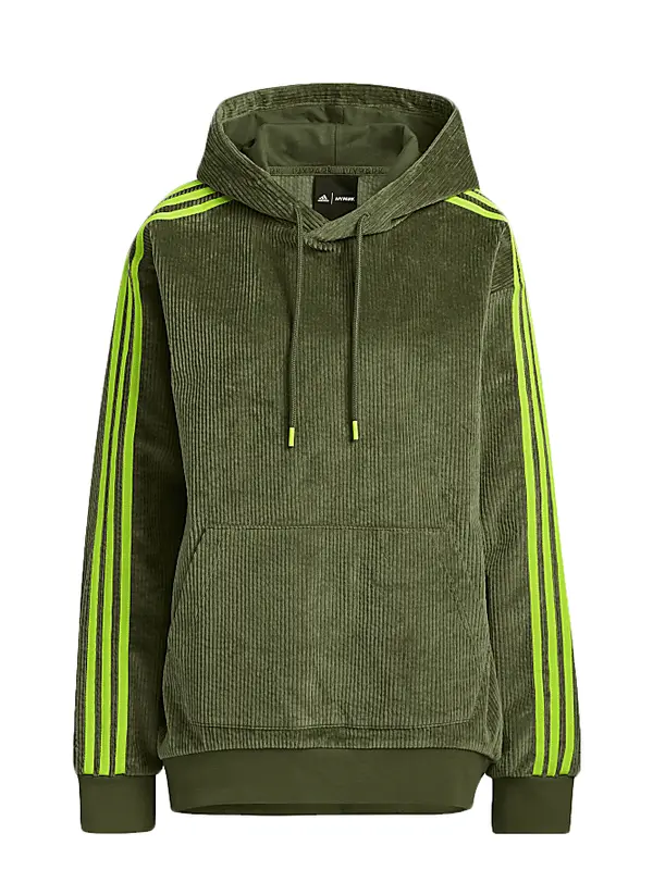 Adidas Ivy Park Halls Of Ivy Corduroy Hoodie - Wild Pine