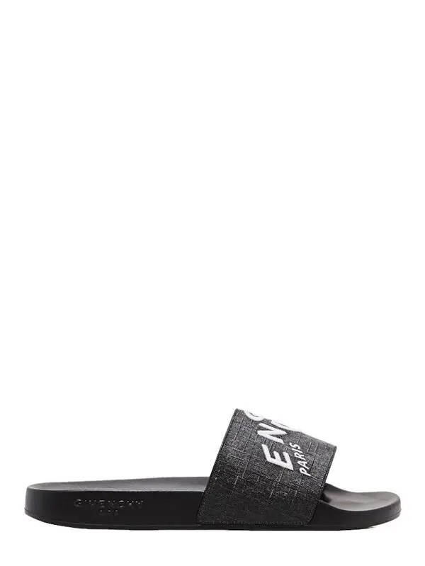 Givenchy Embroidered Flat Sandals - Black/white