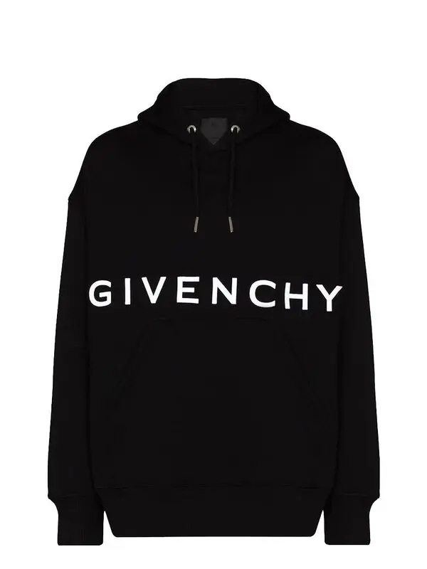 Givenchy Logo Hooded Sweatshirt - Black