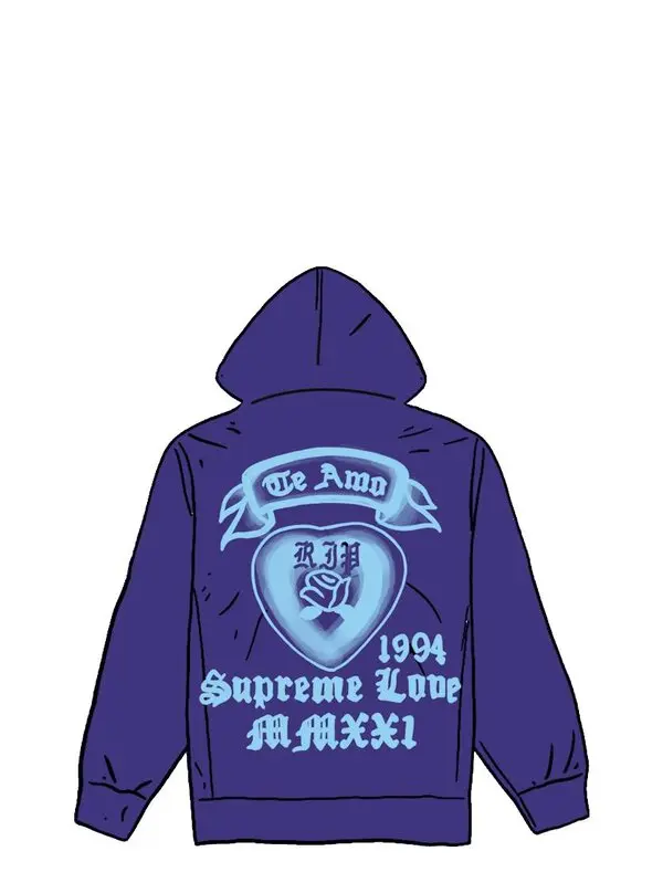 Supreme Love Hooded Sweatshirt - Dark Royal