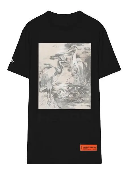Heron Preston White Bird Printed T-shirt - Black