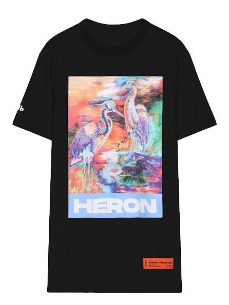 Heron Preston Print Oversized T-shirt - Black