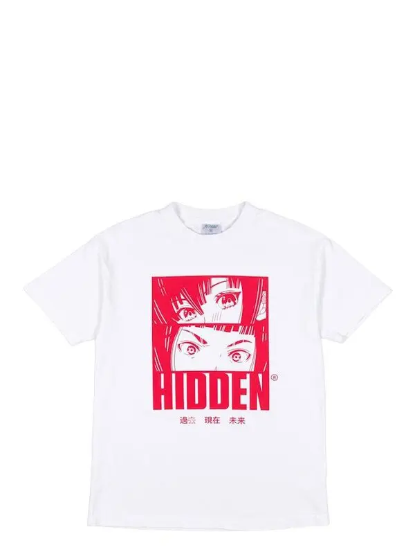 HIDDEN NY Anime Tee Shirt - White/fuschia