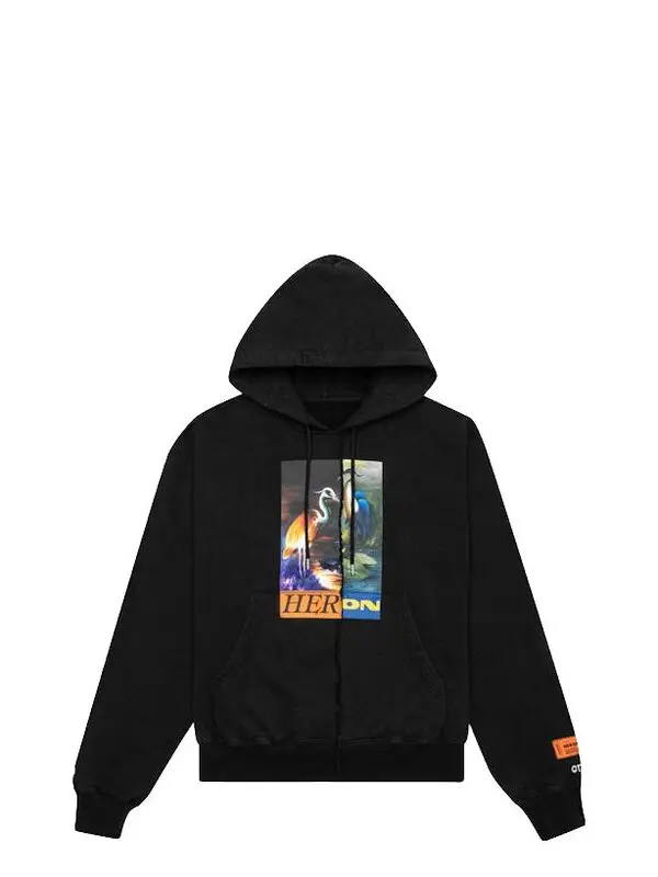 Heron Preston Split Herons Hoodie - Black