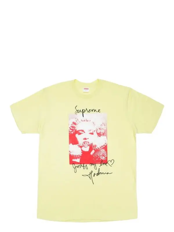 Supreme Madonna Tee Shirt - Pale Yellow