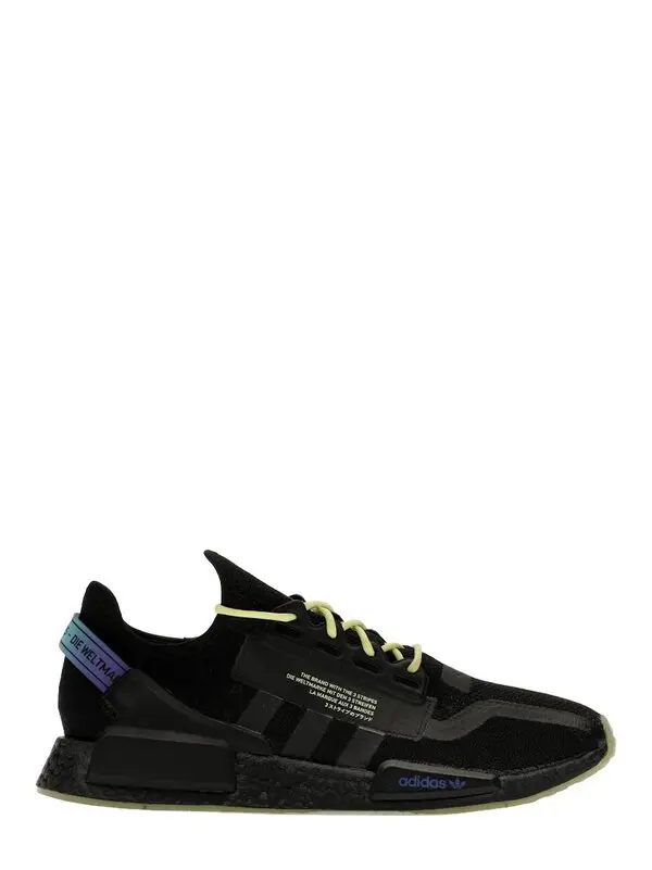 Adidas Nmd R1 V2 Script - Core Black/pulse Yellow/sonic Ink