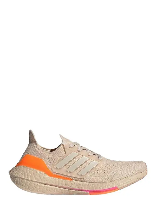 Adidas Ultraboost 21 Athletic Sneakers - Halo Ivory/ultra Pop
