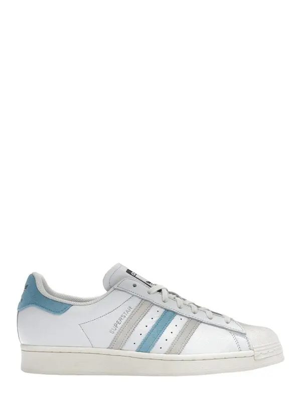 Adidas Superstar Low Top Sneakers - Cream White/preloved Blue/grey One