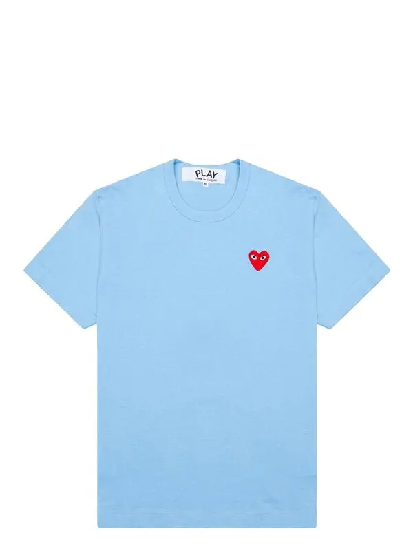 Play Comme Des Garcon Pastelle Red Emblem T-shirt - Blue