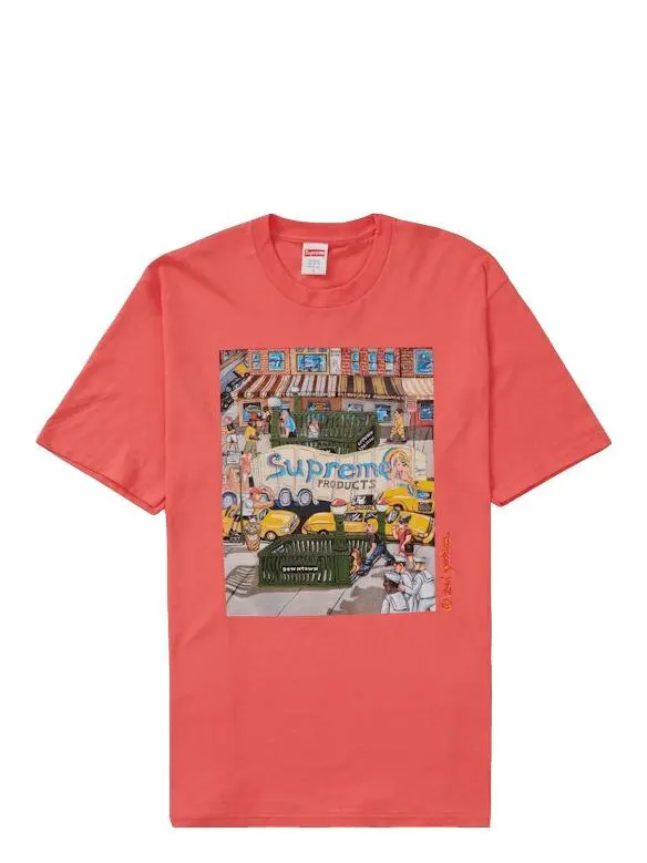 Supreme Manhattan Tee Shirt - Bright Coral