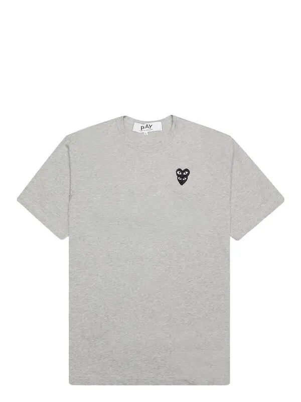 Play Comme Des Garcon Black Stacked Heart T-shirt - Grey
