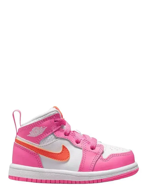 JORDAN 1 Mid Sneakers - Pinksicle/white/safety Orange