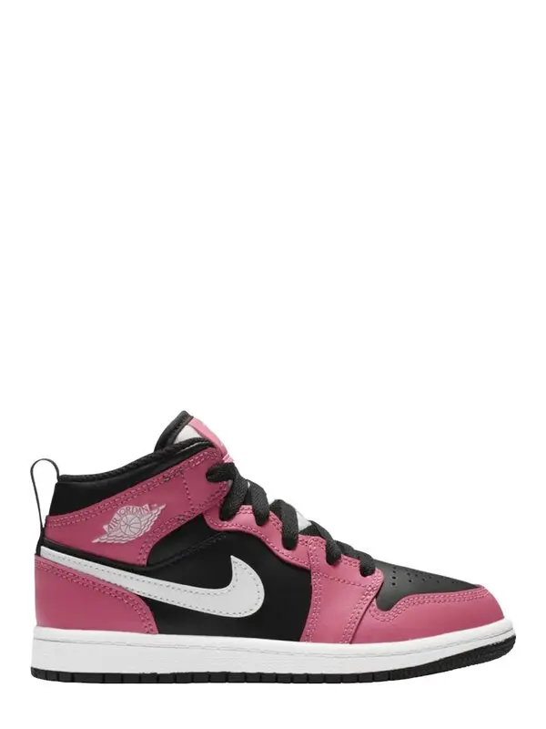 JORDAN 1 Mid Sneakers - Black/white/pinksicle
