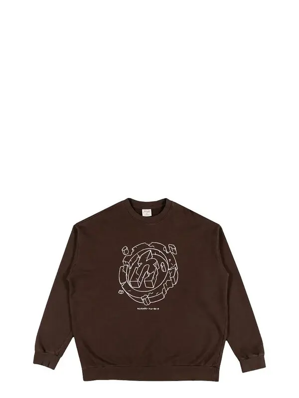 HIDDEN NY 3d Shattered Crewneck Sweatshirt - Brown