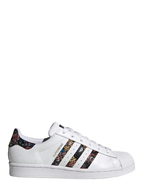Adidas Superstar Floral Twist Stripes Sneakers - Cloud White/core Black/red