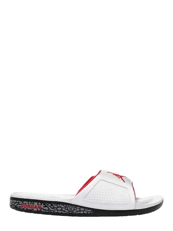 JORDAN Hydro Iii Retro Cement Slides - White/university Red/black