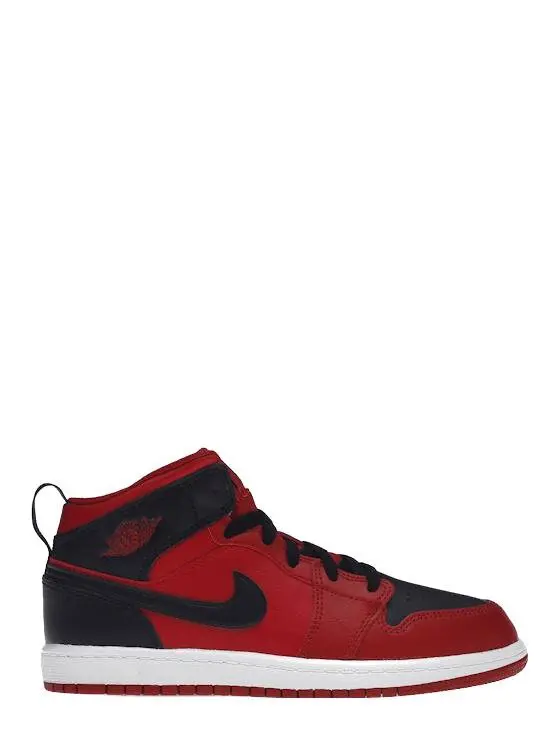 JORDAN Mid Reverse Bin Sneakers - Red/black