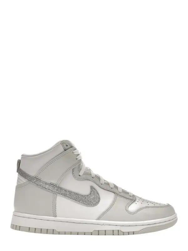 Nike Dunk High Sneakers With Glitter Detailing - White/metallic Silver/grey Fog