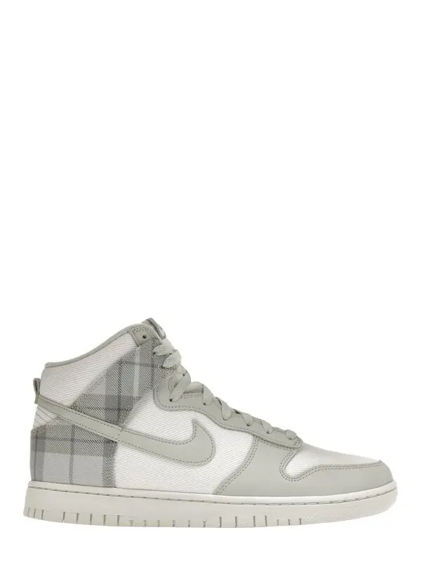Nike Dunk High Se Tartan Plaid Sneakers - Summit White/light Silver