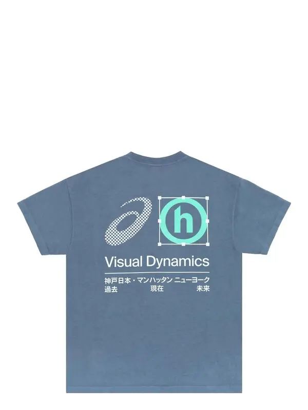 HIDDEN NY X Asics Visual Dynamics Tee Shirt - Blue