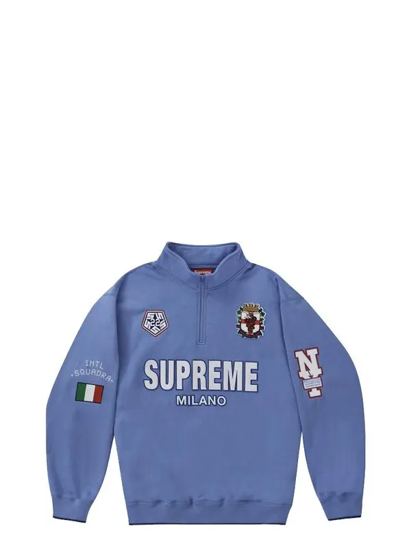 Supreme Milano Half Zip Pullover - Light Blue