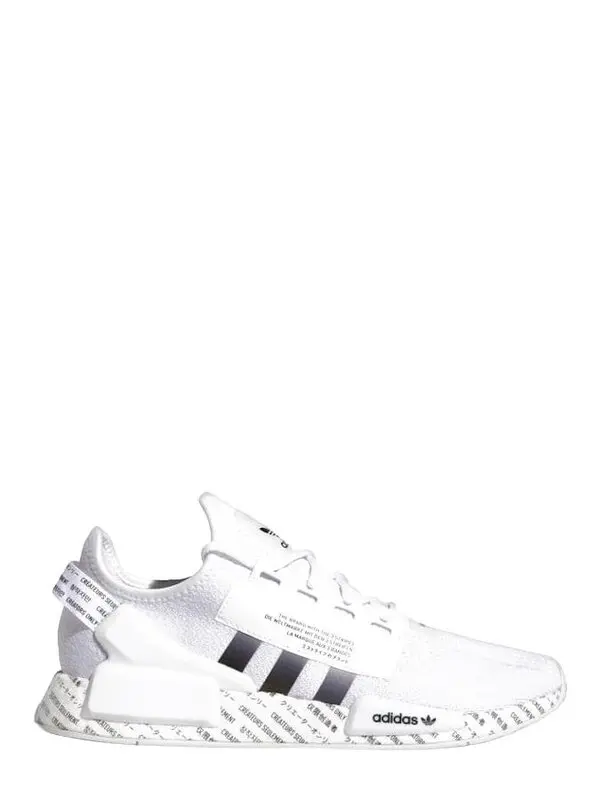Adidas Nmd R1 V2 Script Sneakers - Cloud White/core Black