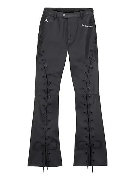 JORDAN X Travis Scott Cactus Jack Leather Pants - Black