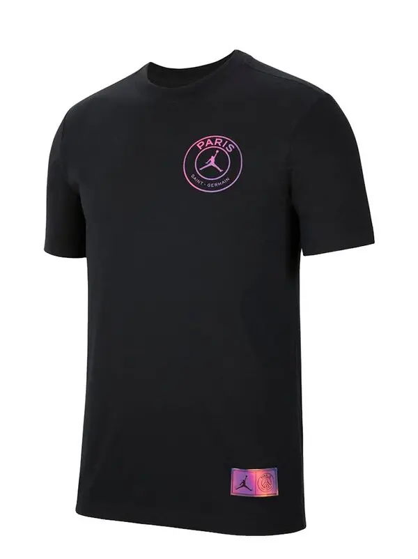 JORDAN X Psg Paris Saint Germain Logo Tee Shirt - Black