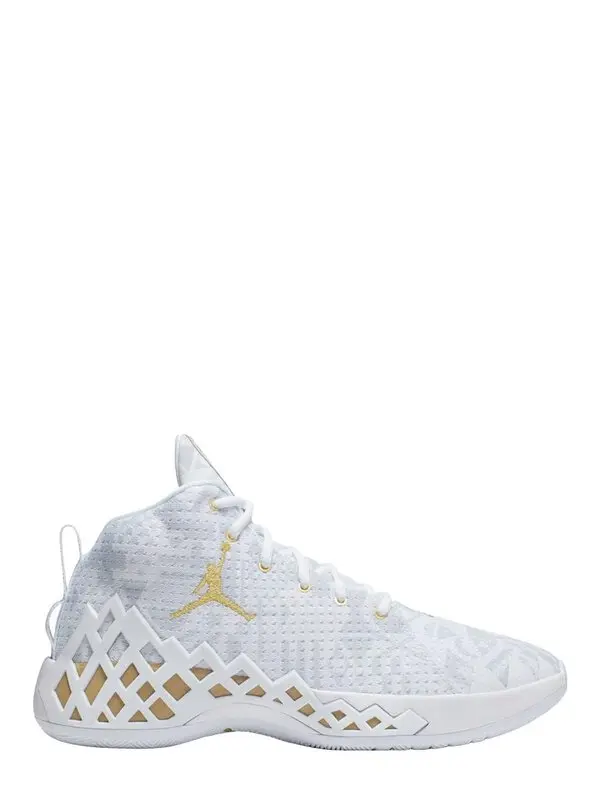 JORDAN Jumpman Diamond Mid Fiba Sneakers - White/metallic Gold