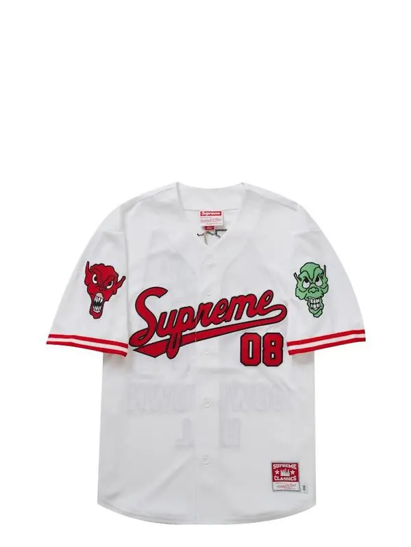Supreme Mitchell & Ness Downtown Hell Baseball Jersey - White