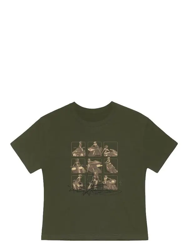 JORDAN X Travis Scott Cactus Jack The Rider Babydoll Tee Shirt - Green