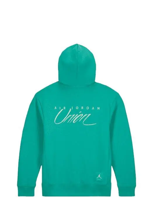 JORDAN X Union Mj Fleece Hoodie - Kinetic Green/white