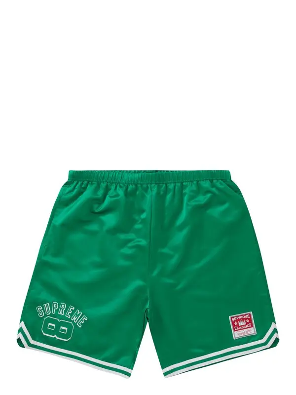 Supreme Mitchell & Ness Satin Basketball Short - Green