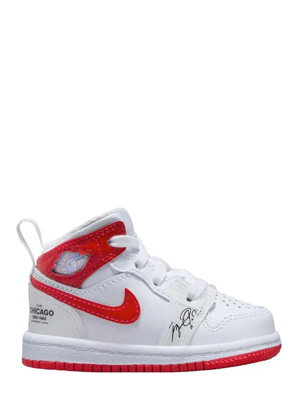 JORDAN 1 Mid Rookie Season - White/university Red