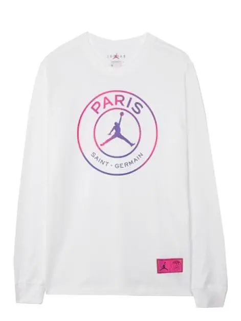 JORDAN X Paris Saintgermain Long Sleeve Tee Shirt - White