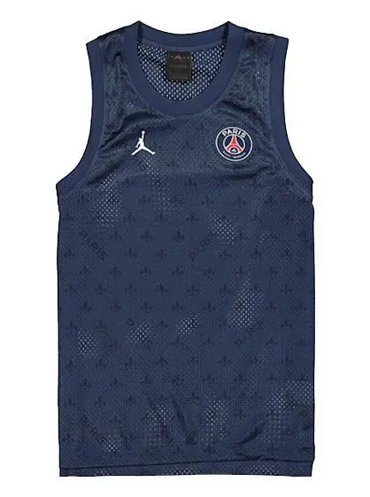 JORDAN X Paris Saint Germain Psg Mesh Jersey - Midnight Navy Blue/white