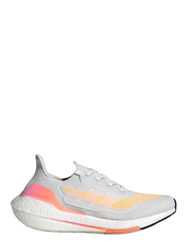 Adidas Ultra Boost 21 Sneakers - Crystal White/acid Orange