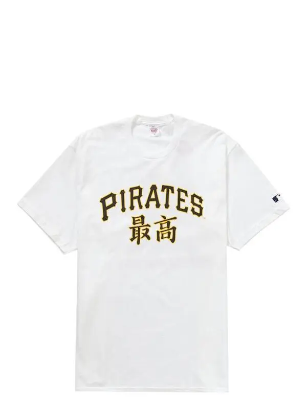 Supreme Mlb Pittsburgh Pirates Kanji Teams Tee Shirt - White
