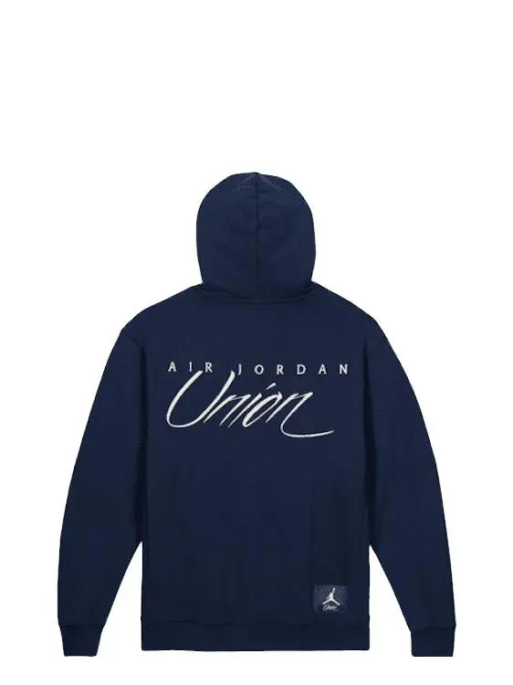 JORDAN X Union Mj Fleece Hoodie - College Navy Blue/coconut Milk